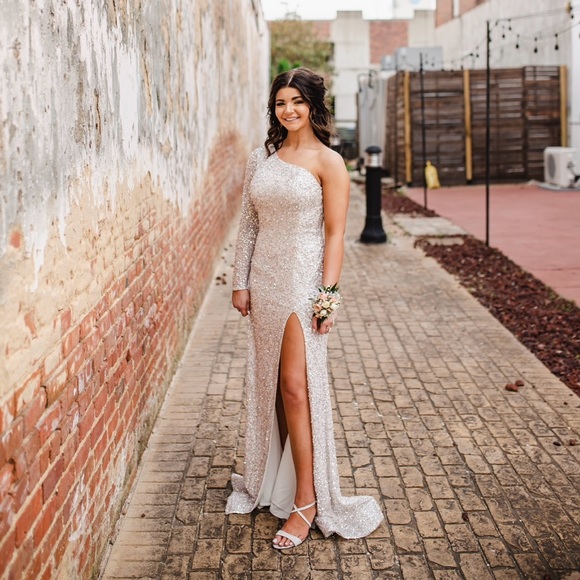Ashley Lauren | Dresses | Ashley Lauren Prom Dress 977 Ab Blushivory ...
